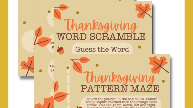 Thanksgiving Games – Word Search, Bingo, and More! – The Crafty Lefty ...